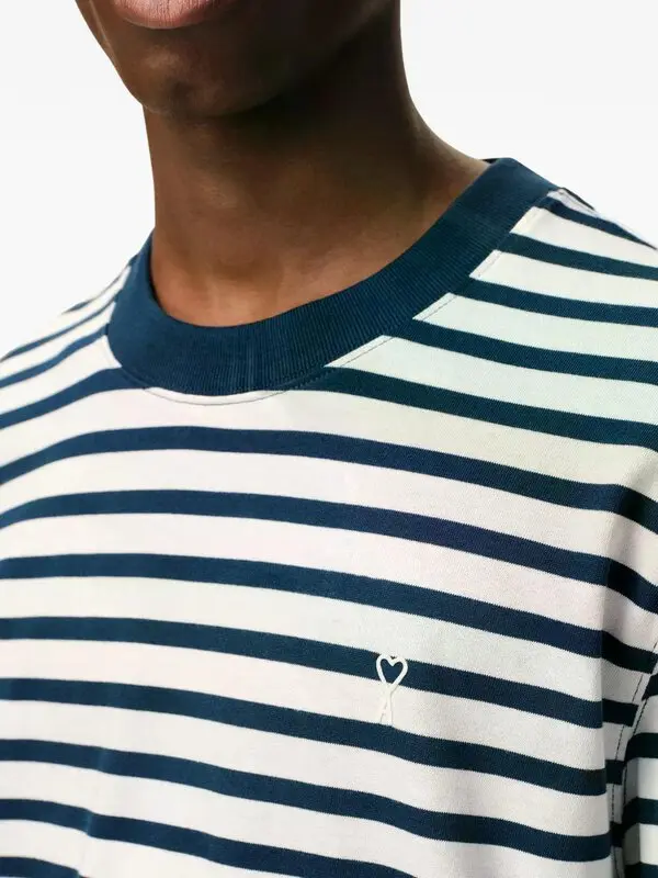 Ami Marinière Horizontal-stripe T-shirt - Blue