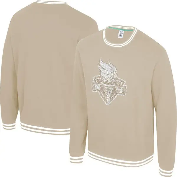 STADIUM ESSENTIALS New York Liberty Club Level Chenille Pullover Sweatshirt - Tan