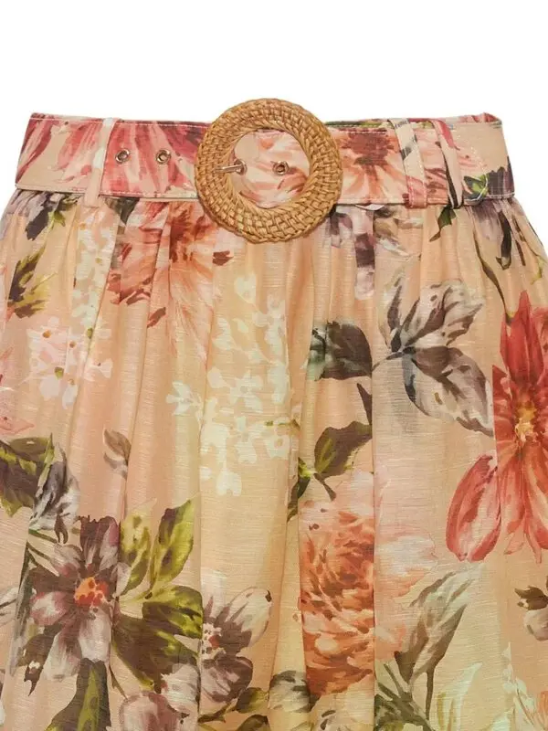 Cara Cara Alba Floral-print Skirt - Neutrals