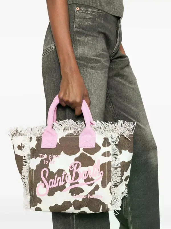 MC2 SAINT BARTH Colette Cow-print Tote Bag - Neutrals