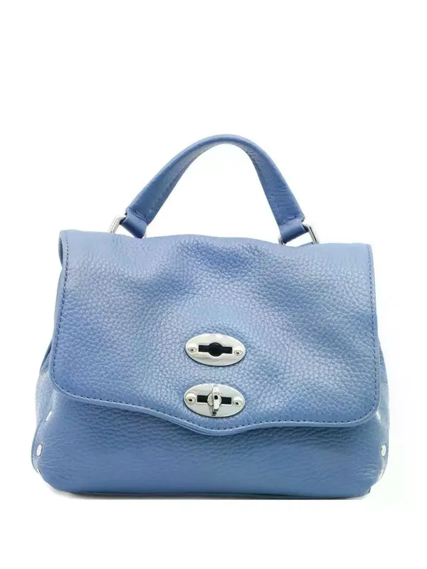 ZANELLATO Stud-detail Top-handle Satchel Bag - Blue