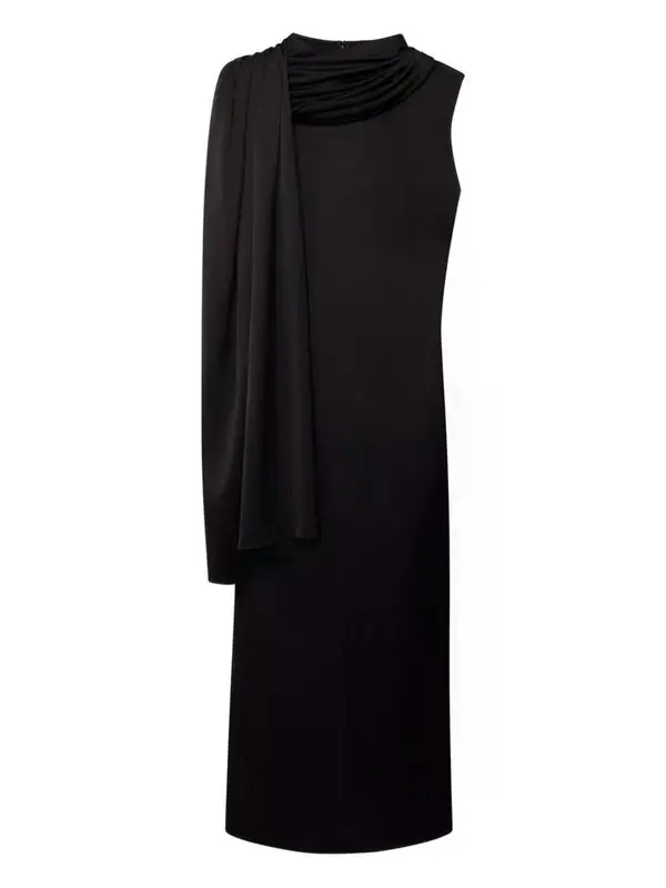 Another Tomorrow Scarf-detail Dress