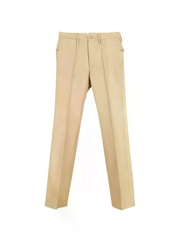 Gucci Pleated Buttoned Chino Trousers - Neutrals