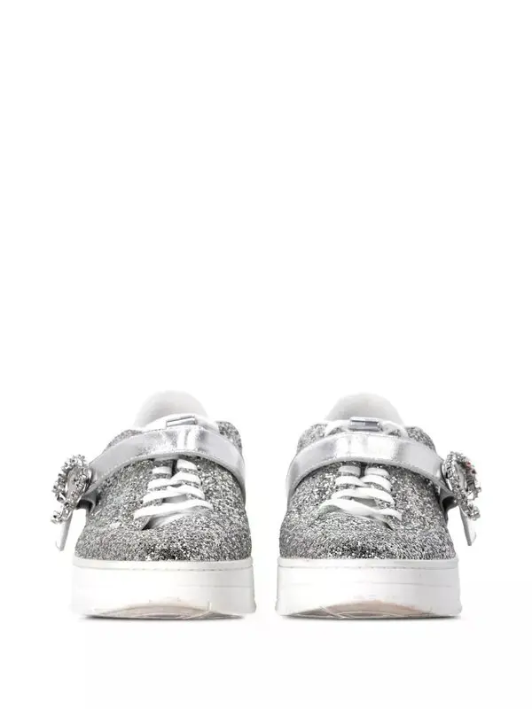 JIMMY CHOO Glitter Buckle Sneakers