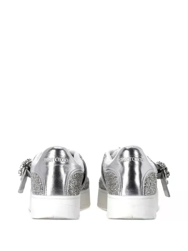 JIMMY CHOO Glitter Buckle Sneakers