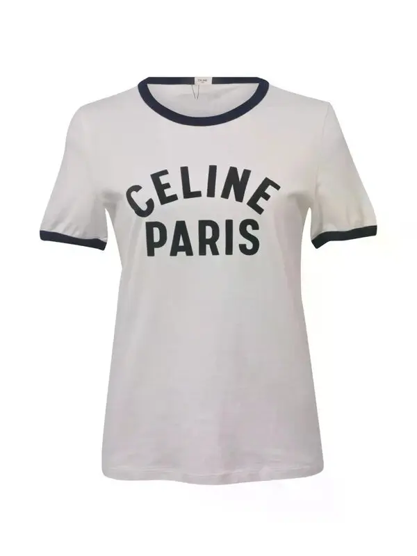Celine Logo-print Short-sleeve T-shirt - White