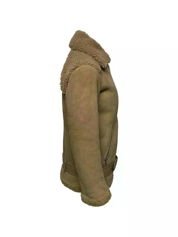 Maje Zipped Shearling Coat