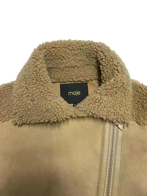 Maje Zipped Shearling Coat