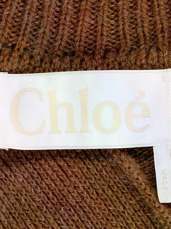 Chloé Buttoned Knitted Poncho
