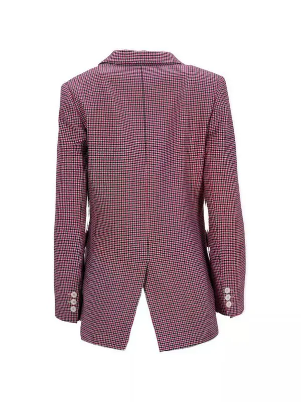 Maje Double-breasted Houndstooth Blazer