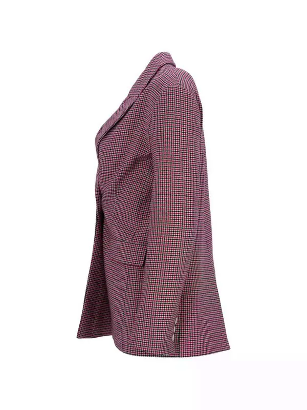 Maje Double-breasted Houndstooth Blazer