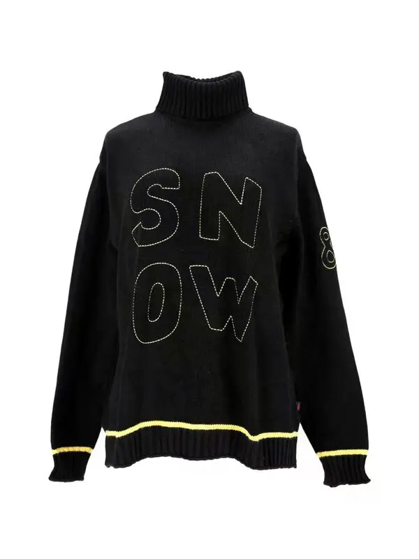 Dolce & Gabbana High-neck Embroidered Sweater - Black