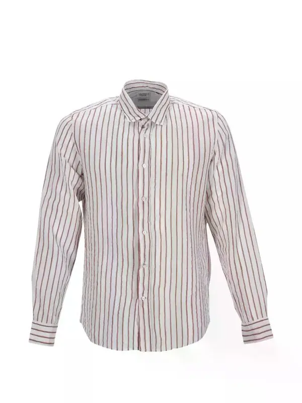 Brunello Cucinelli Striped Leisure-fit Shirt - White