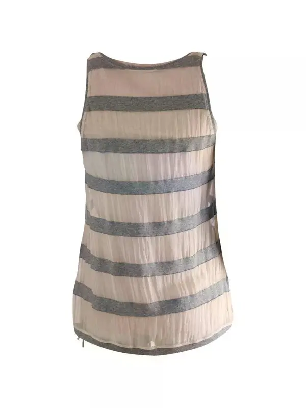 Brunello Cucinelli Striped Sleeveless Top