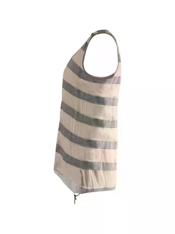 Brunello Cucinelli Striped Sleeveless Top