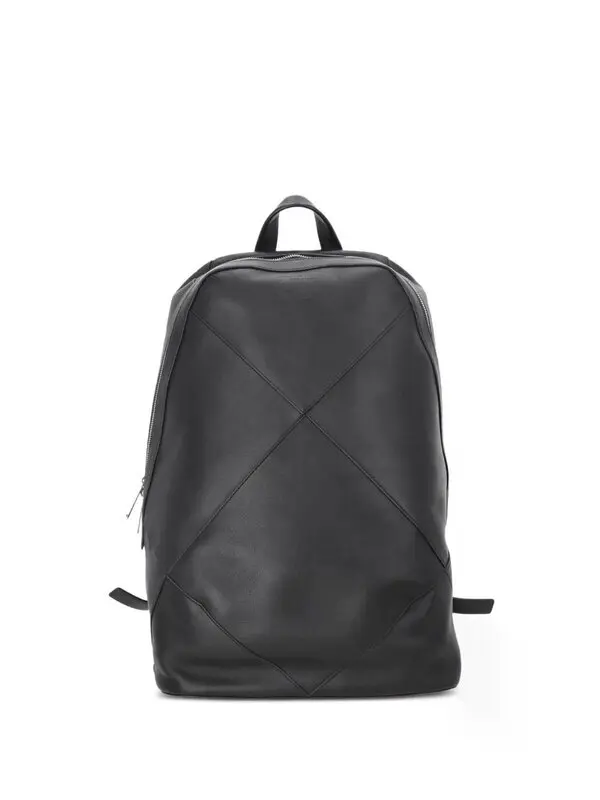 Bottega Veneta Intrecciato Leather Backpack - Black