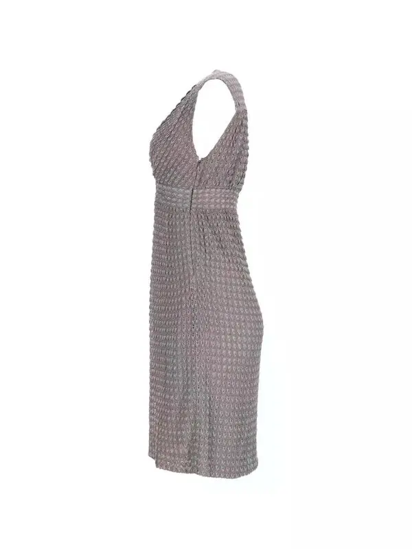 Missoni Knitted V-Neck Mini Dress - Brown | Editorialist