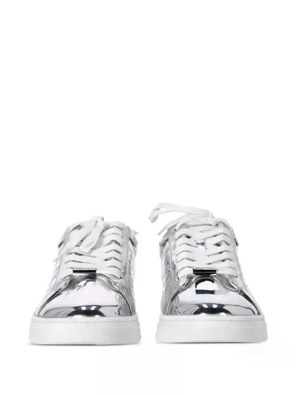 JIMMY CHOO Leather Monogram Sneakers