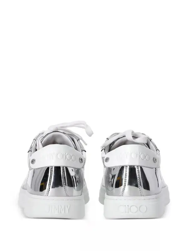 JIMMY CHOO Leather Monogram Sneakers