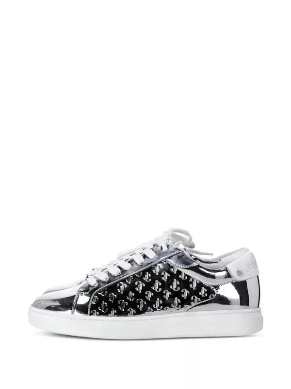 JIMMY CHOO Leather Monogram Sneakers