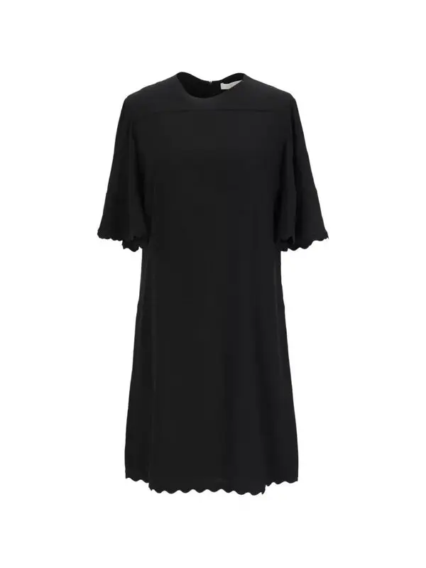 Chloé Scallop-detail Dress - Black