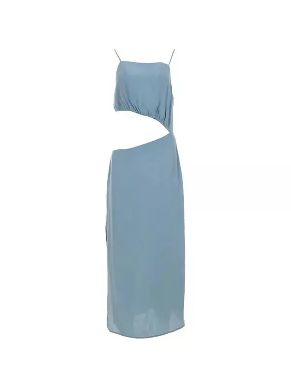 REFORMATION Square-neck Cut-out Midi Dress - Blue