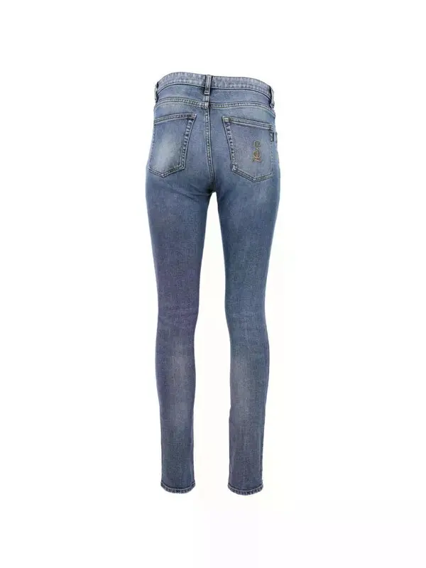 Saint Laurent Slim-fit Logo-embroidered Jeans