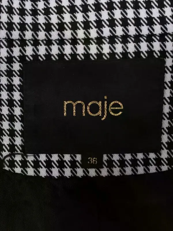 Maje Vadimy Houndstooth Shoulder-pads Blazer