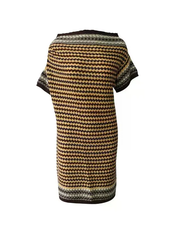 Missoni Patterned Knit Off-shoulder Dress