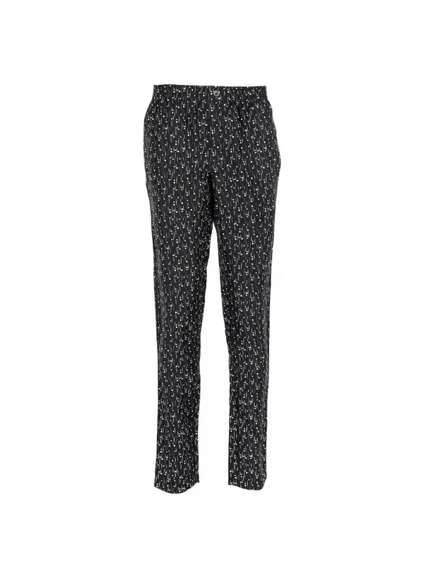 Dolce & Gabbana Straight-leg Printed Trousers - Black