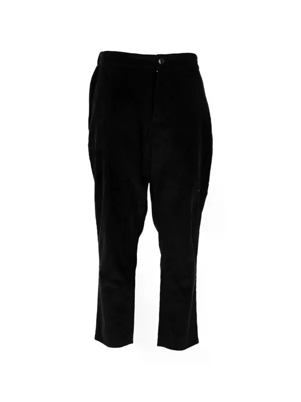 Ami High-rise Cropped Trousers - Black