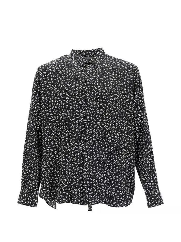 Saint Laurent Music-note Print Shirt - Black