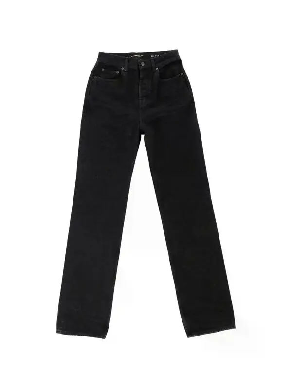 Saint Laurent High-waist Cotton Jeans - Black