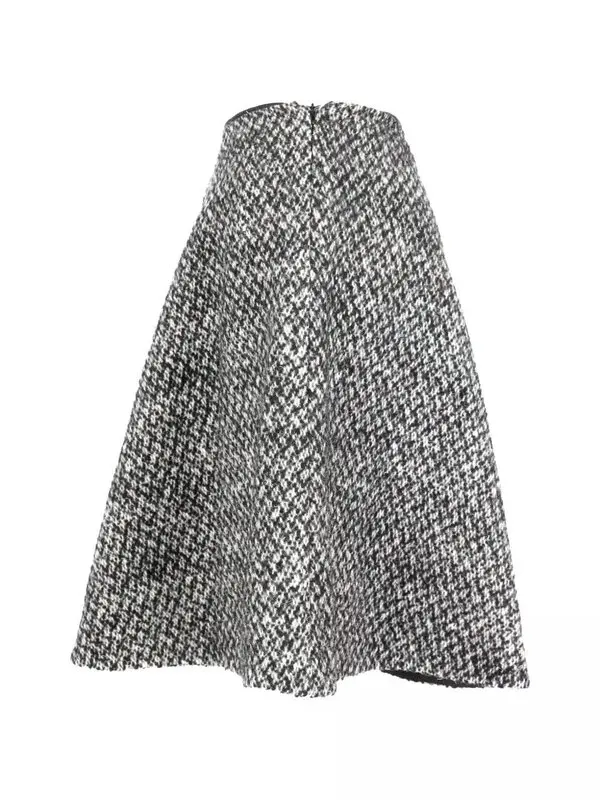 Prada Tweed Knee-length Wool Skirt