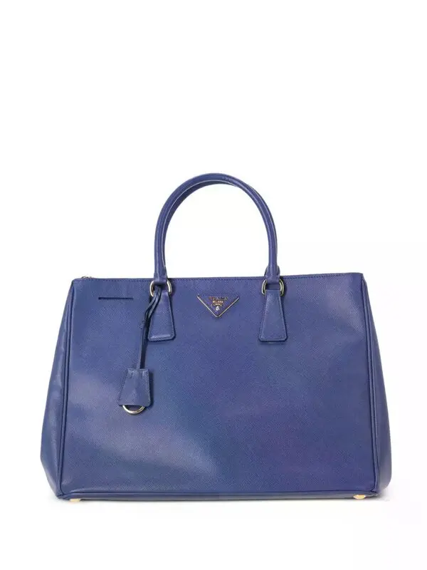 Prada Galleria Leather Tote Bag - Blue