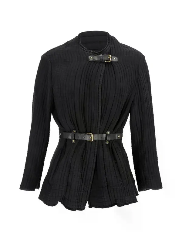 ISABEL MARANT VINTAGE Leather-belt Jacket - Black