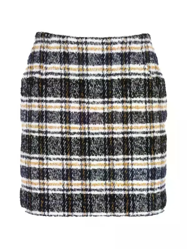 Maje Plaid Mini Skirt - Black