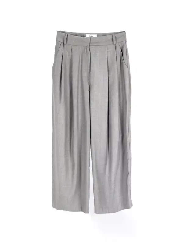 THE FRANKIE SHOP Pleated Wide-leg Trousers - Grey