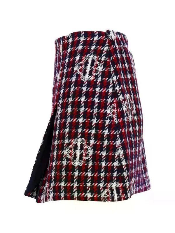 Maje Tartan Wrap Mini Skirt
