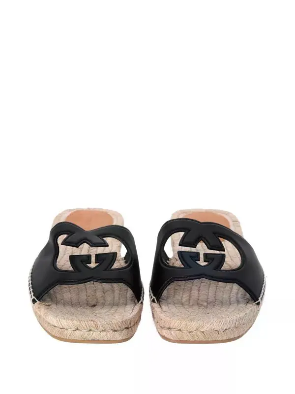 Gucci Interlocking G Leather Espadrilles