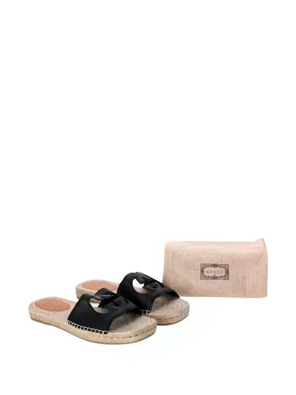 Gucci Interlocking G Leather Espadrilles