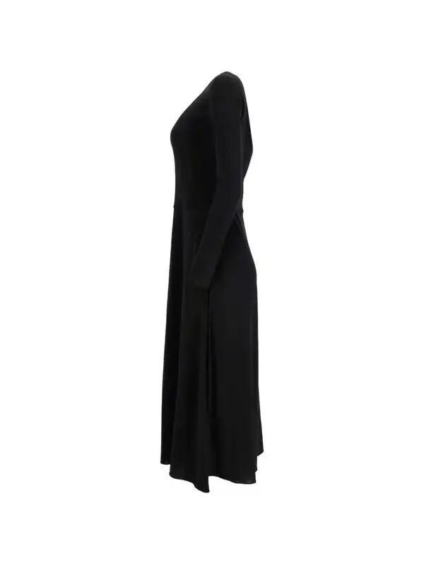 Max Mara Pleated Maxi Dress - Black