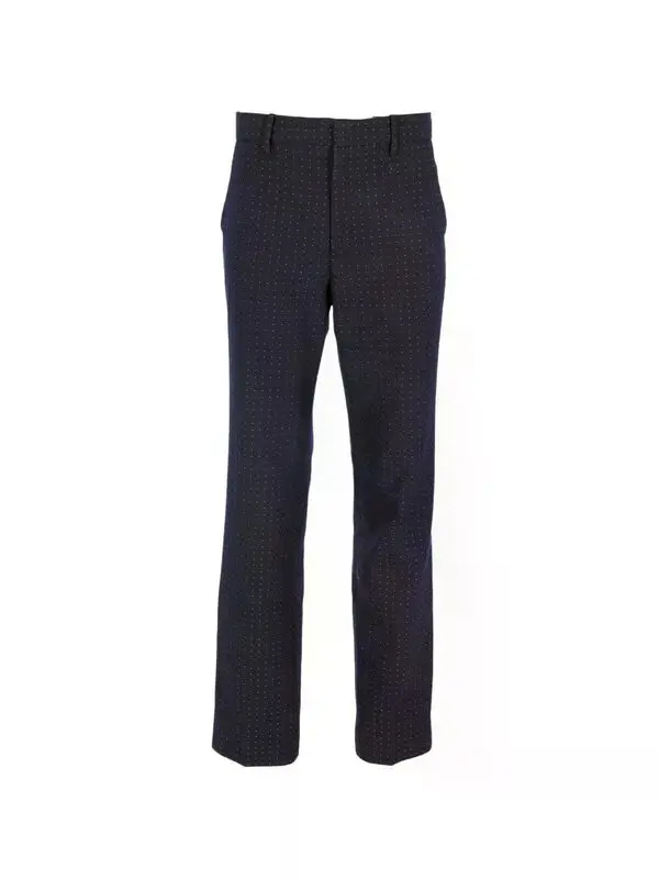 Gucci Polka-dot Cotton Trousers - Blue
