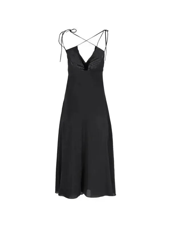 Sandro Ruched Spaghetti Strap Dress