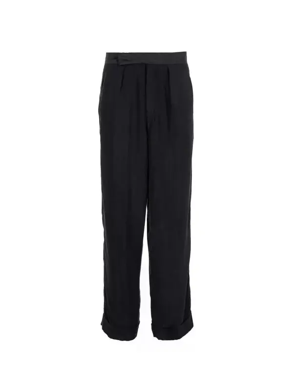Giorgio Armani Wide-leg Trousers - Black