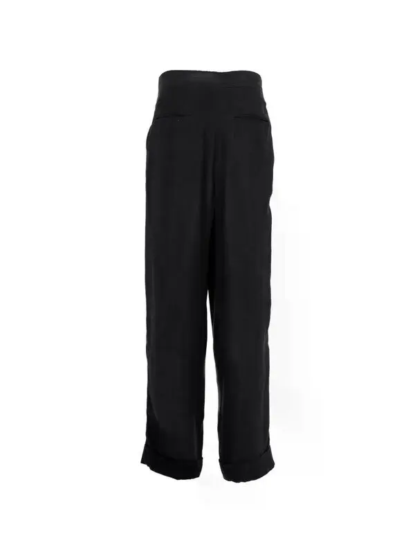Giorgio Armani Wide-leg Trousers - Black