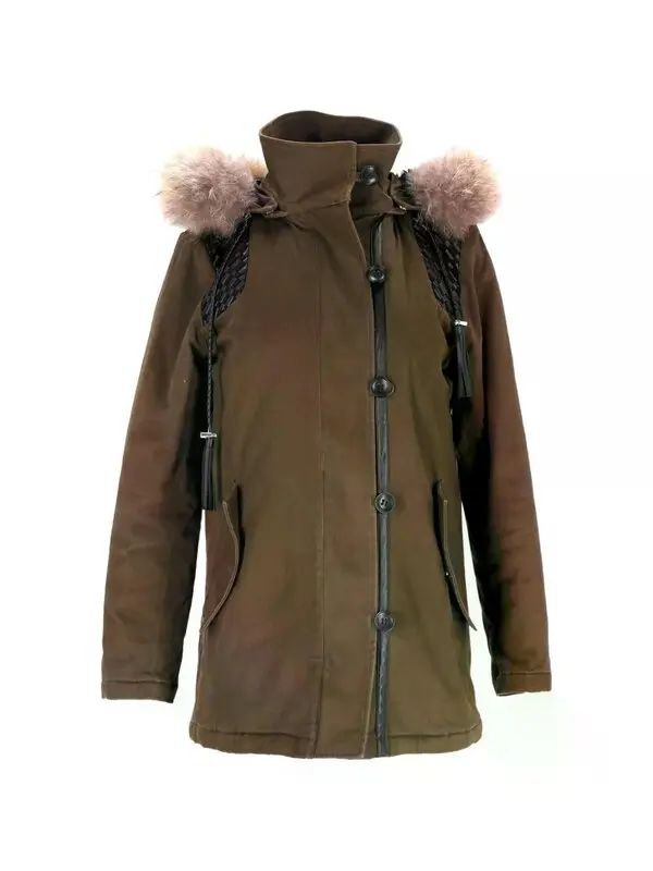 Maje Faux-fur Hooded Parka - Brown