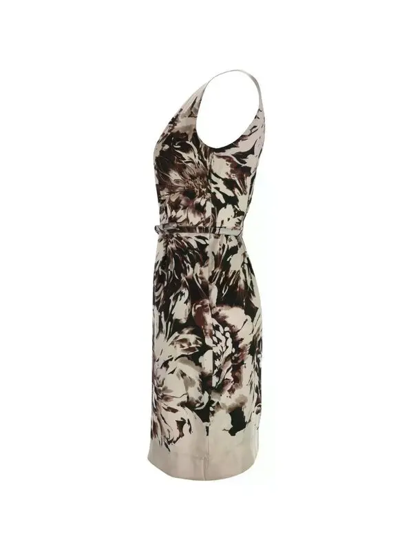Max Mara Printed Belted Dress