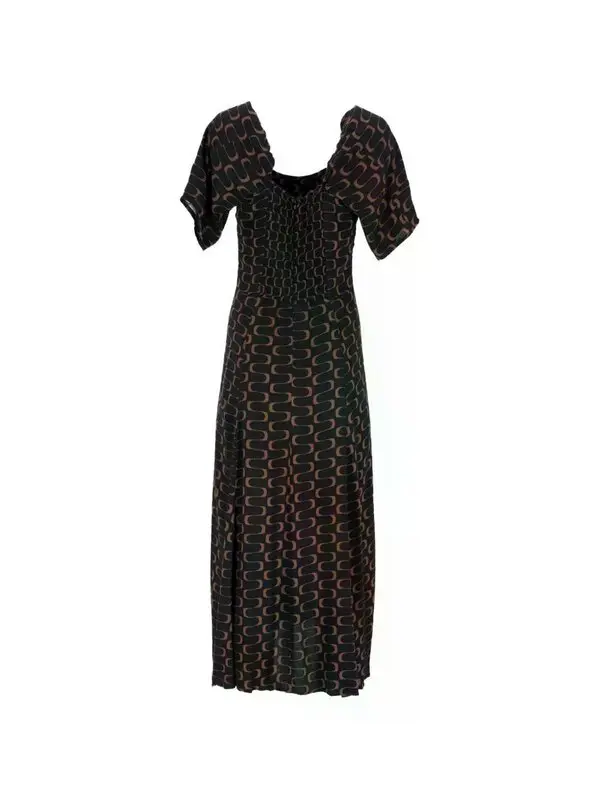 REFORMATION Printed Shirred Midi Dress