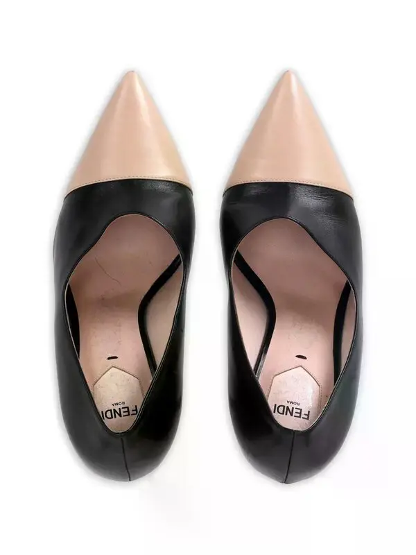 Fendi Pointed-toe Leather Heeled Pumps